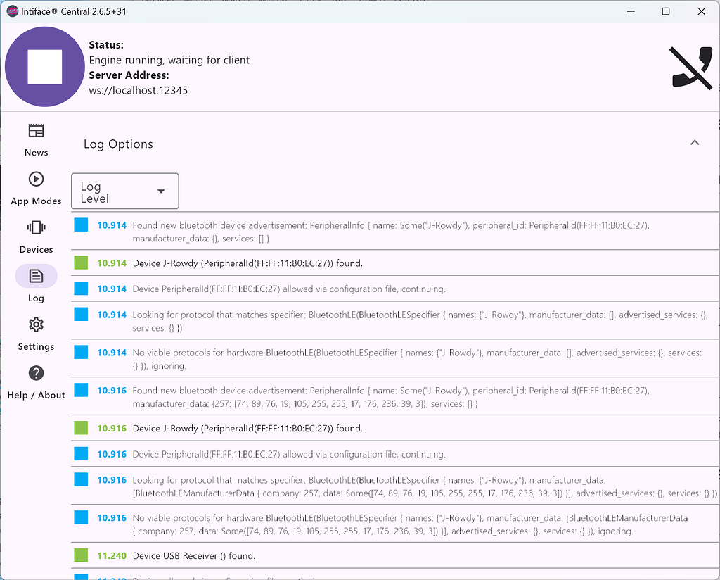 Rowdy 3 device can’t be found - General - Buttplug.io and Intiface® Support